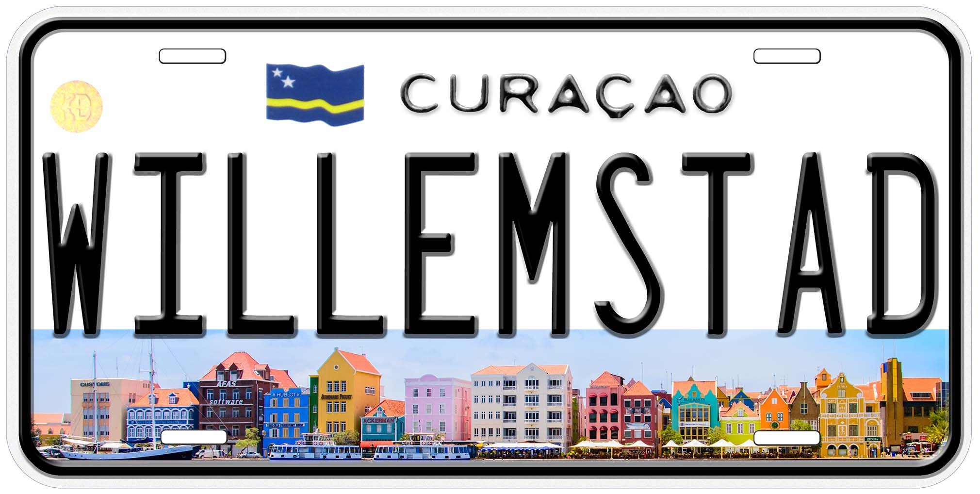 Curacao Personalized Flat Car Auto Novelty License Plates Any Name - Etsy