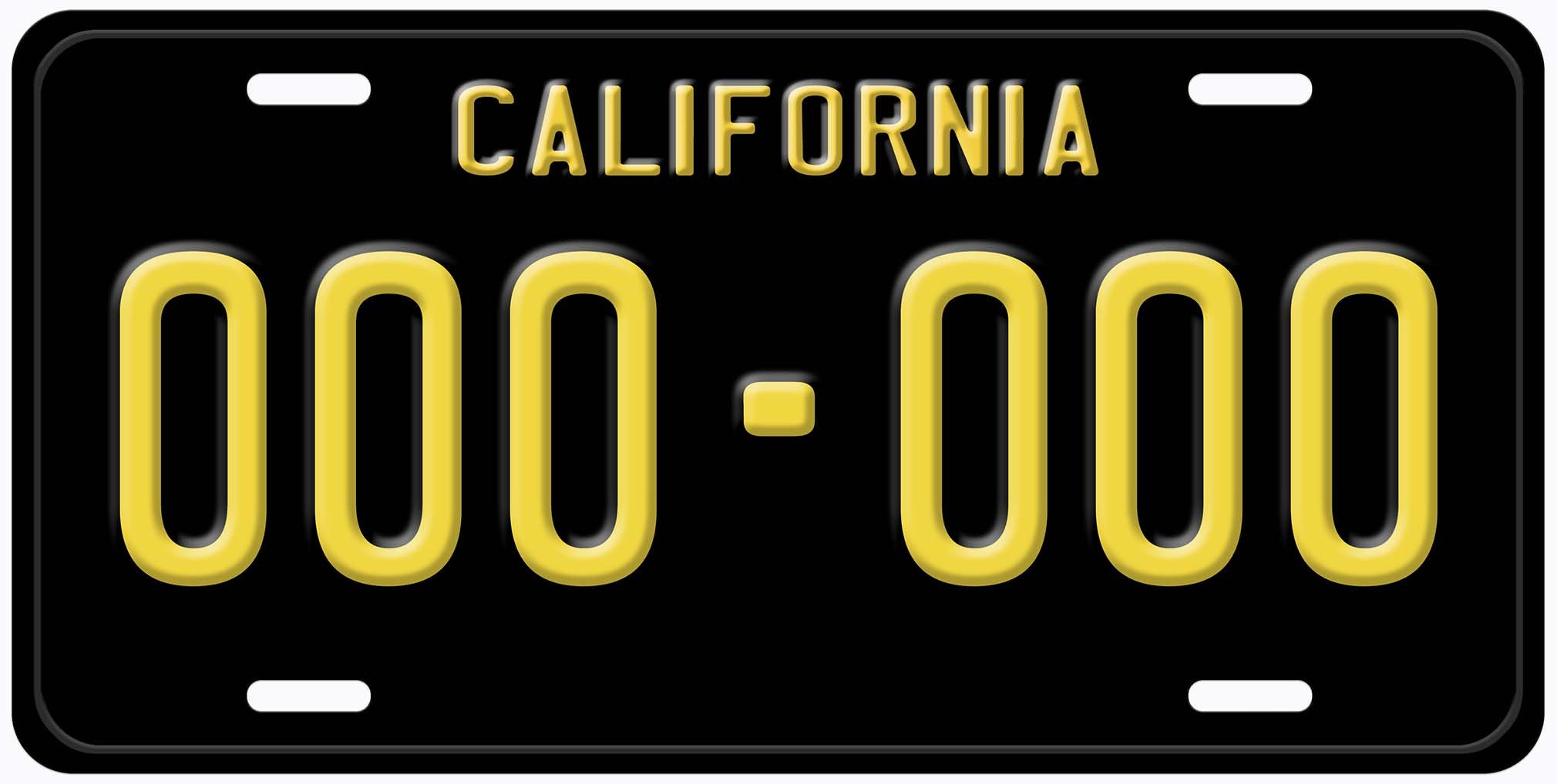 Black California Personalized Car Auto License Plates Any Name - Etsy