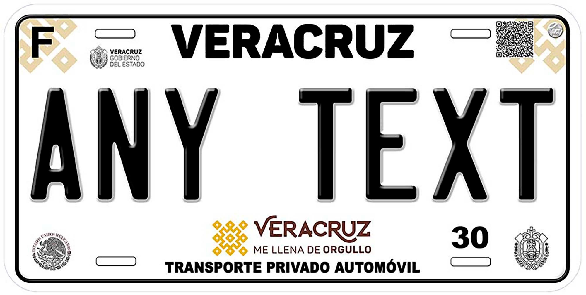 Veracruz Personalized Car Auto Mexico License Plates Any Text - Etsy