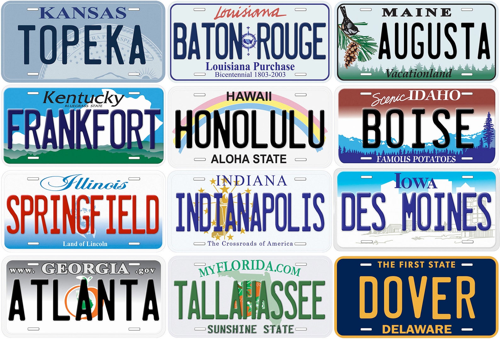 Personalized US State Car Auto License Plates Any Text - Etsy