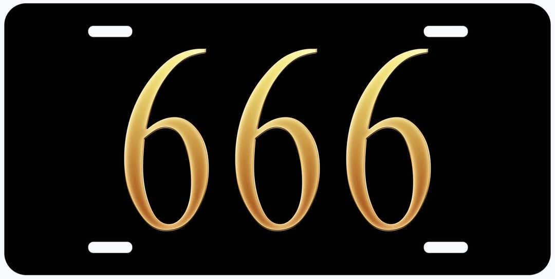 666 Car Size Novelty Auto License Plates - Etsy