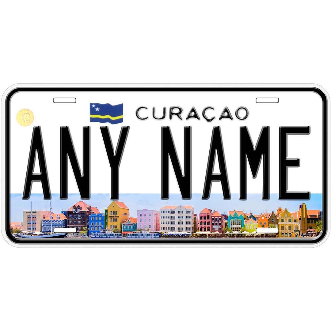 Curacao Personalized Flat Car Auto Novelty License Plates Any Name - Etsy