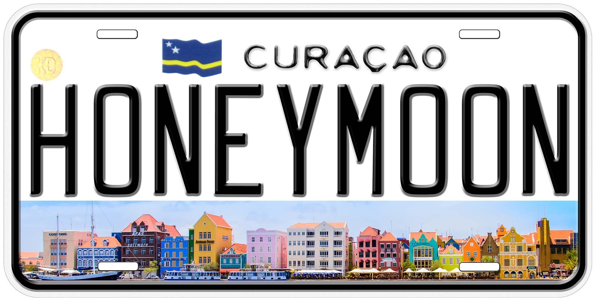 Curacao Personalized Flat Car Auto Novelty License Plates Any Name - Etsy