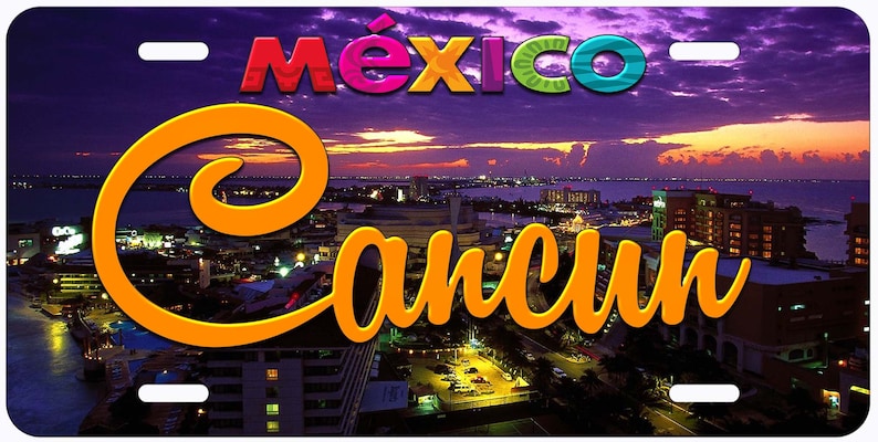 Cancun Mexico Novelty Car License Plate - Etsy