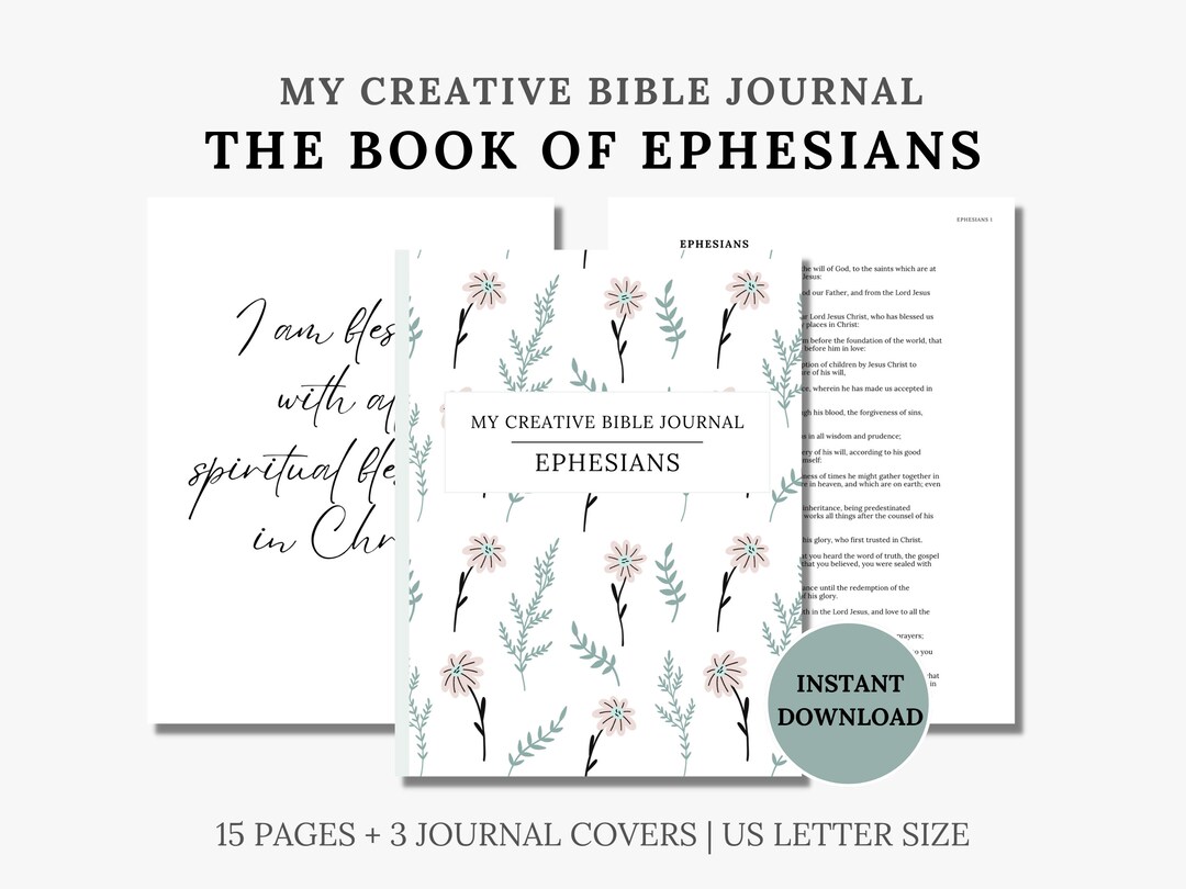 Ephesians Printable Bible Notebook, Bible Reading and Journaling ...
