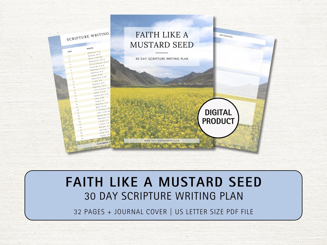 Faith Scripture Writing Plan: Christian Bible Study Journal (digital ...
