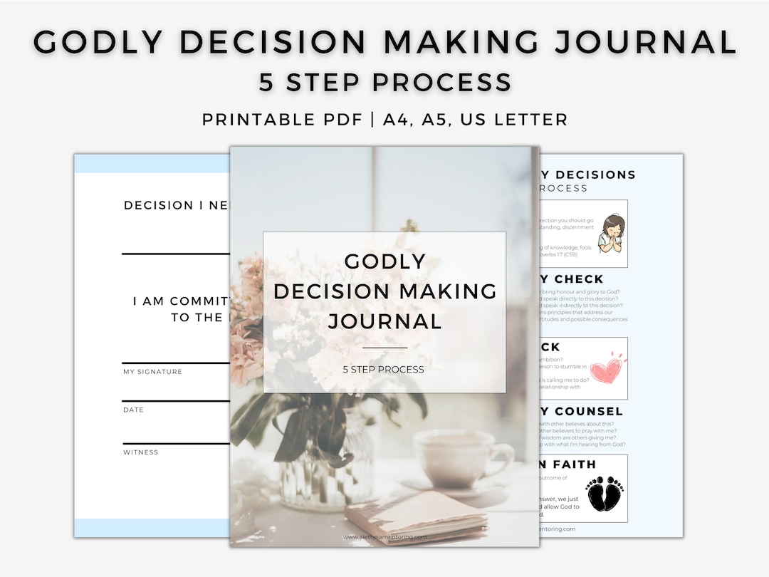 Decision Making Printable Guide, Faith-based Workbook, Christian Growth ...
