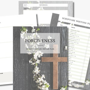 Forgiveness Scripture Writing Plan Printable, Bible Memory Verse ...
