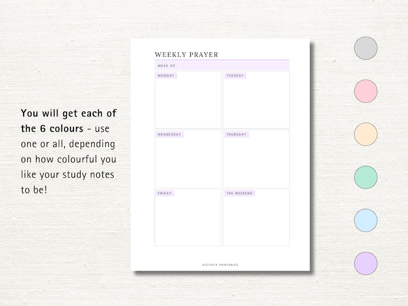 Guided Christian Prayer Journal Printable: Daily & Weekly Devotional ...