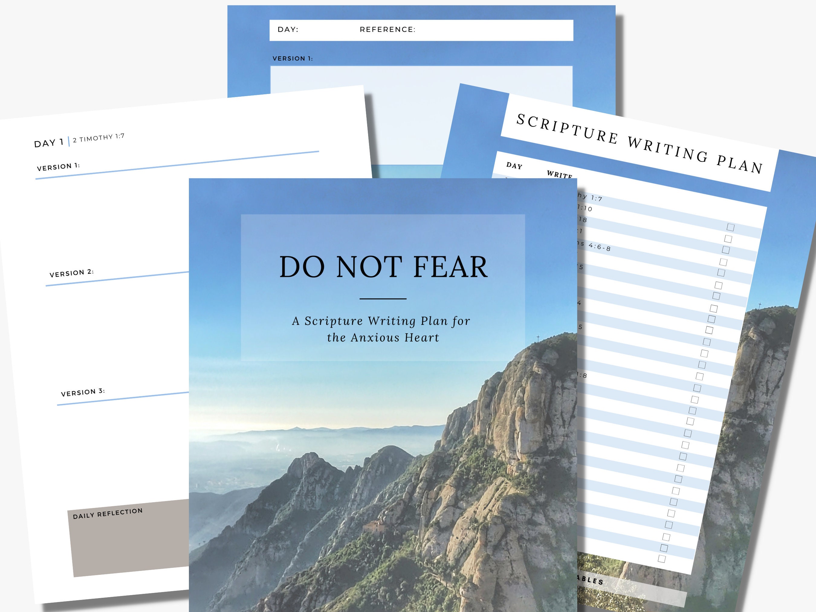 Do Not Fear Scripture Writing Plan Printable, Anxiety Bible Verses ...