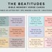Beatitudes Verse Cards Printable, Mini Scripture Cards, Bible Memory ...
