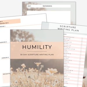 Humility Scripture Writing Plan Printable, Write the Bible, Bible ...