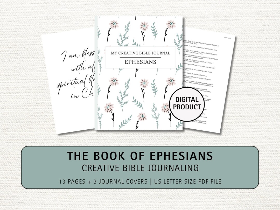 Ephesians Bible Journal Printable: Wide Margin Scripture Study (digital ...