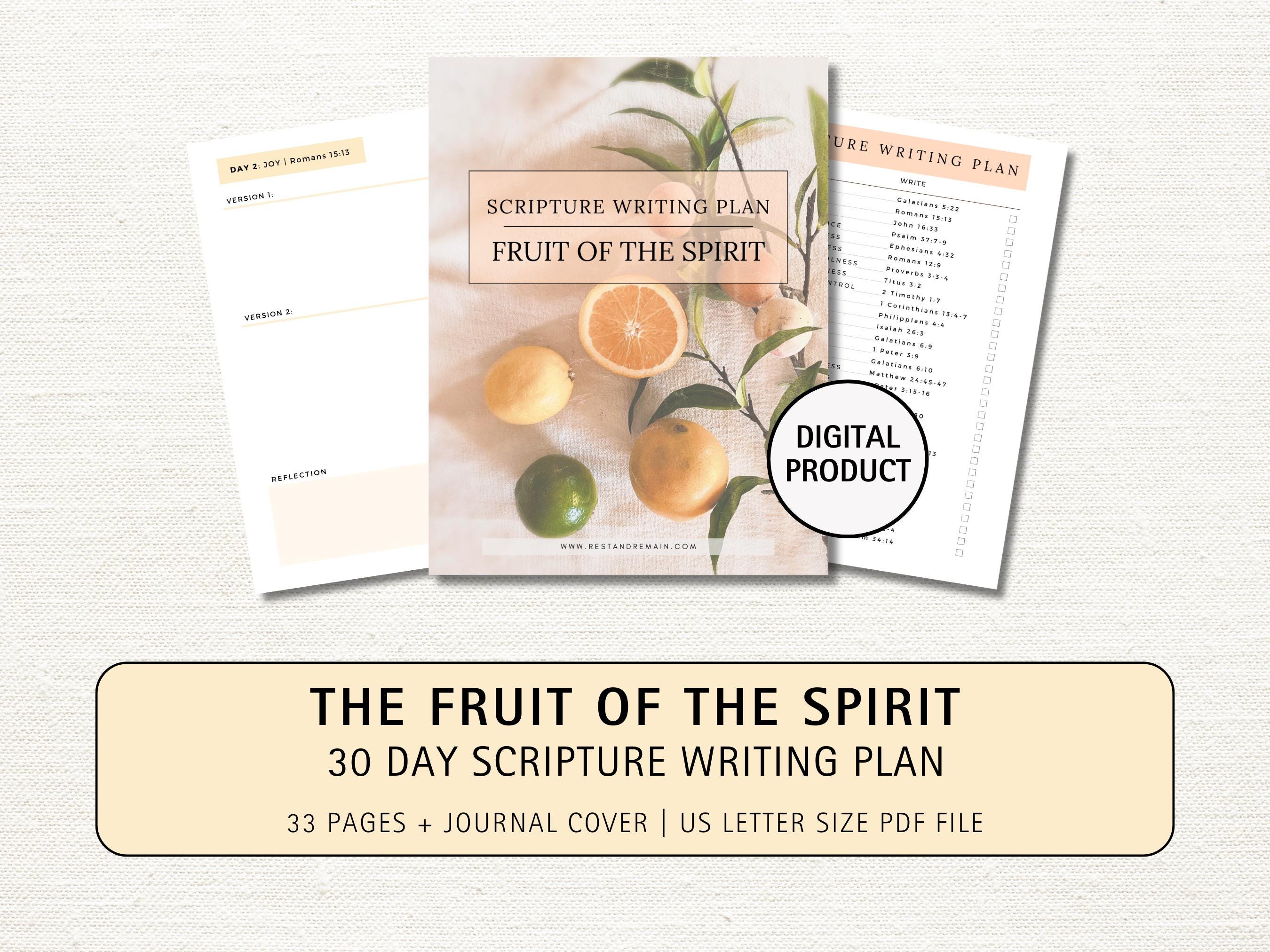 Fruit Of The Spirit Scripture Writing Plan