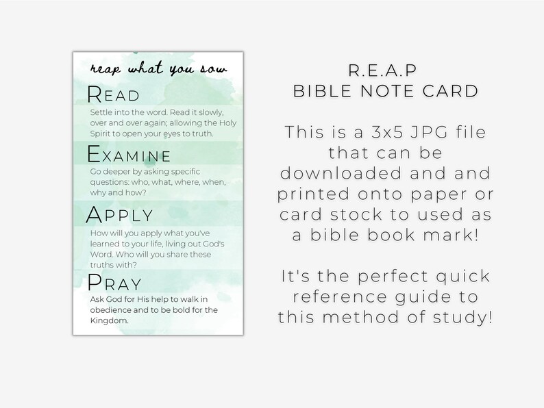 REAP What You Sow Printable Bible Study Worksheets, Daily Devotion ...