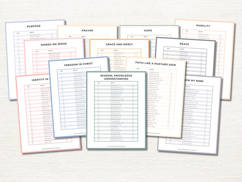 12 Month Scripture Writing Plan Bundle One: Bible Study Journal ...