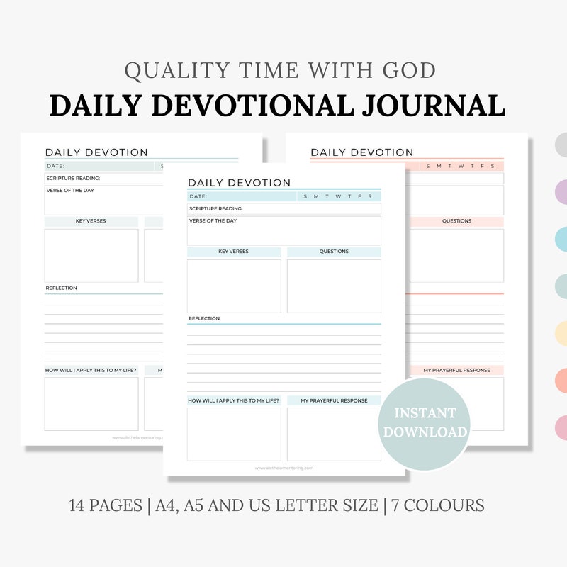 Daily Journal Printable - Etsy