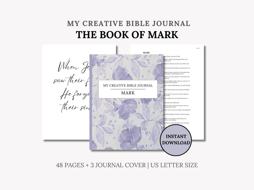 The Gospel of Mark Printable Bible, Bible Reading and Journaling ...