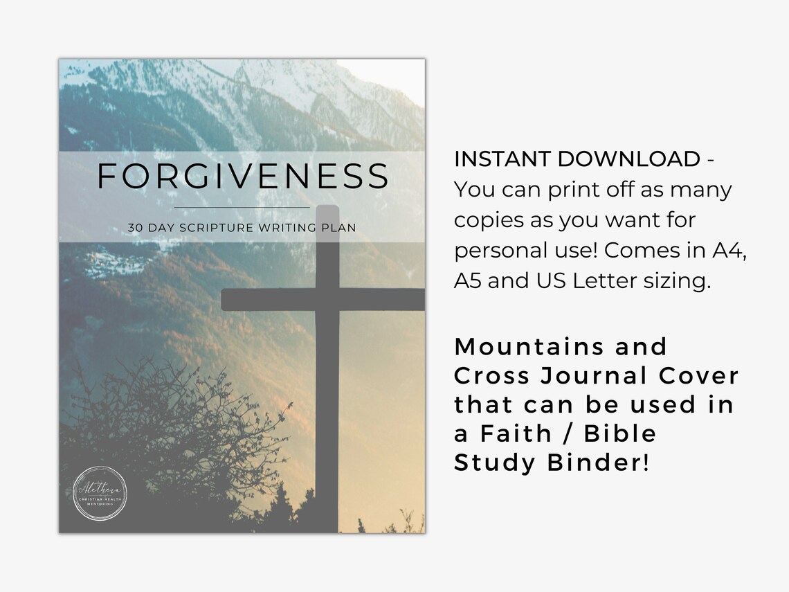 Forgiveness Scripture Writing Plan Printable Write God's - Etsy