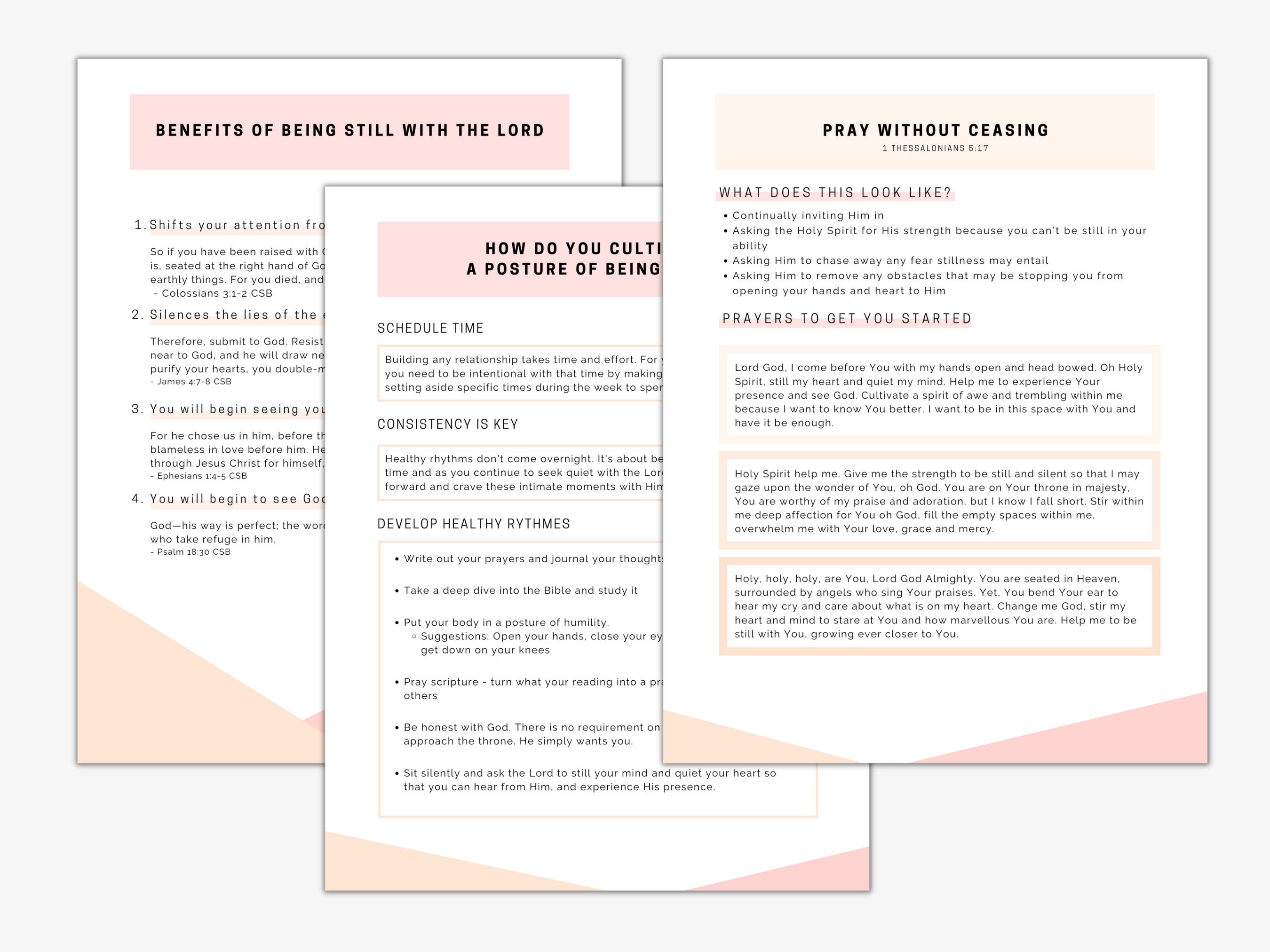 Practicing His Presence Prayer Guide Printable, Prayer Journal, the ...