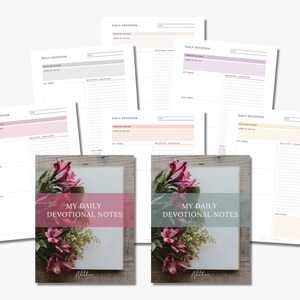 My Daily Devotional Notes Printable, Bible Study Journal, Scripture ...