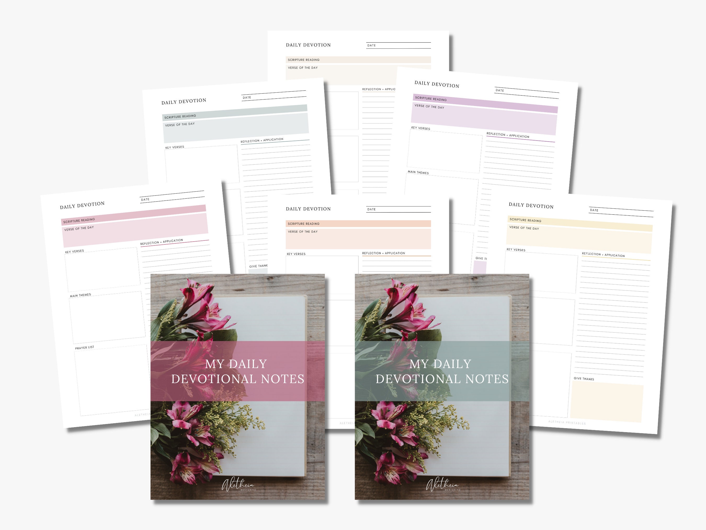 My Daily Devotional Notes Printable, Bible Study Journal, Scripture ...