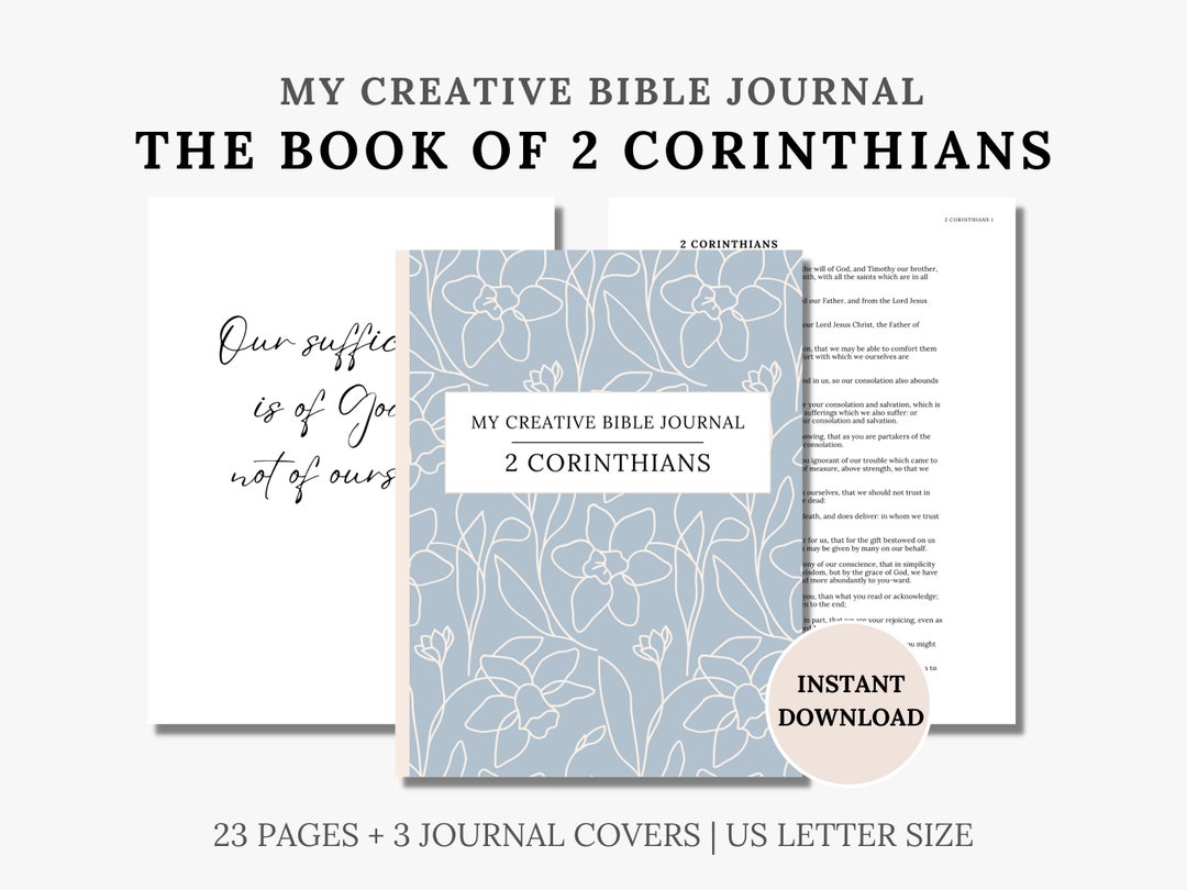 2 Corinthians Printable Bible Notebook, Bible Reading and Journaling ...