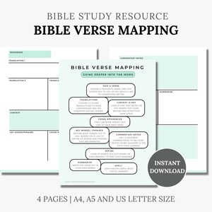 Bible Verse Mapping Guide Printable, Bible Verse Mapping Worksheet ...