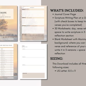 Hope Scripture Writing Plan Printable, Hope Bible Memory Verse Journal ...