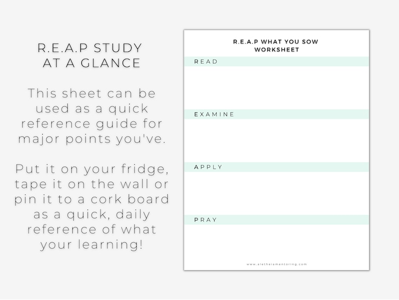 REAP What You Sow Printable Bible Study Method Bible Study - Etsy
