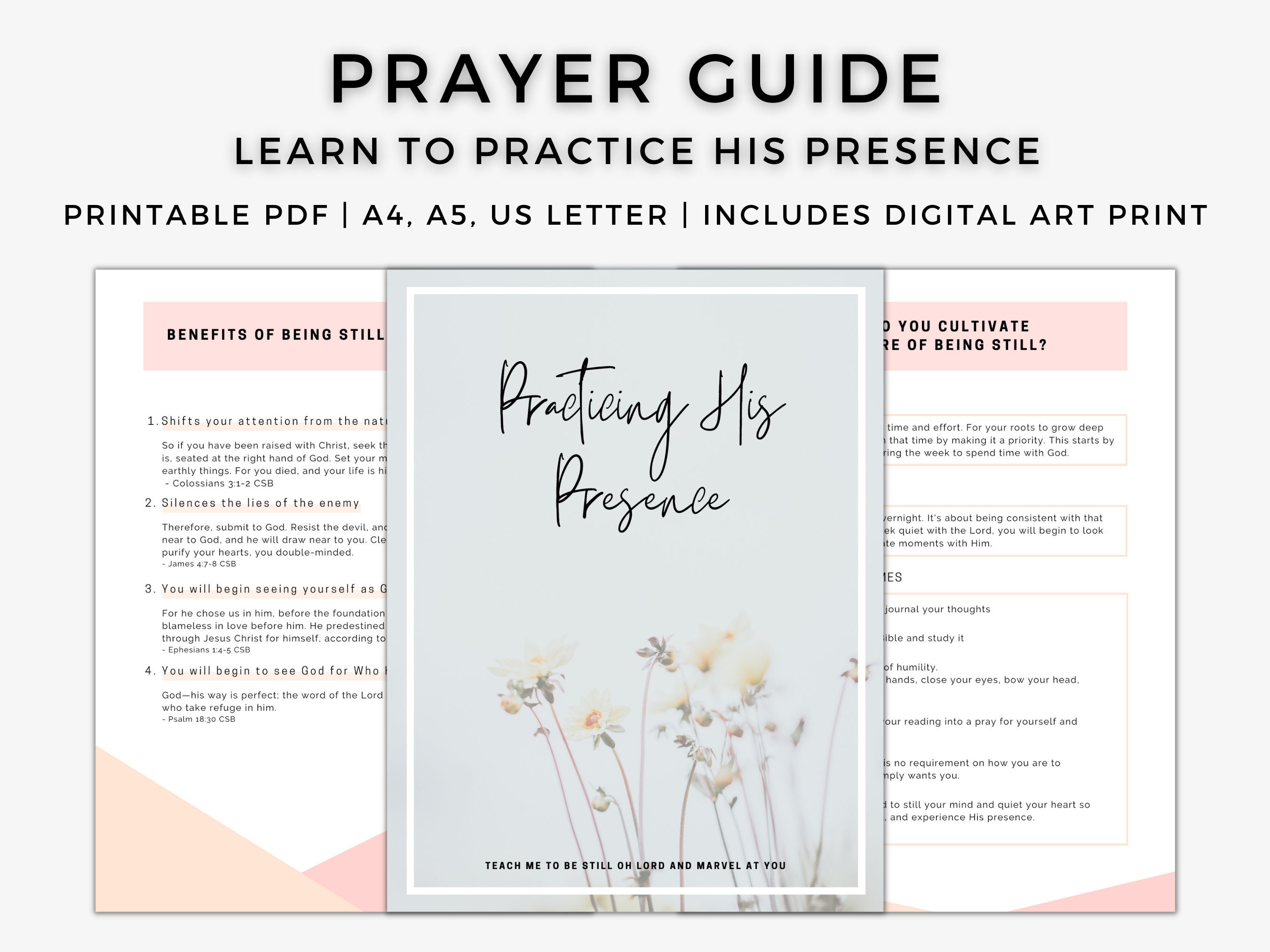 Practicing His Presence Prayer Guide Printable, Prayer Journal, the ...