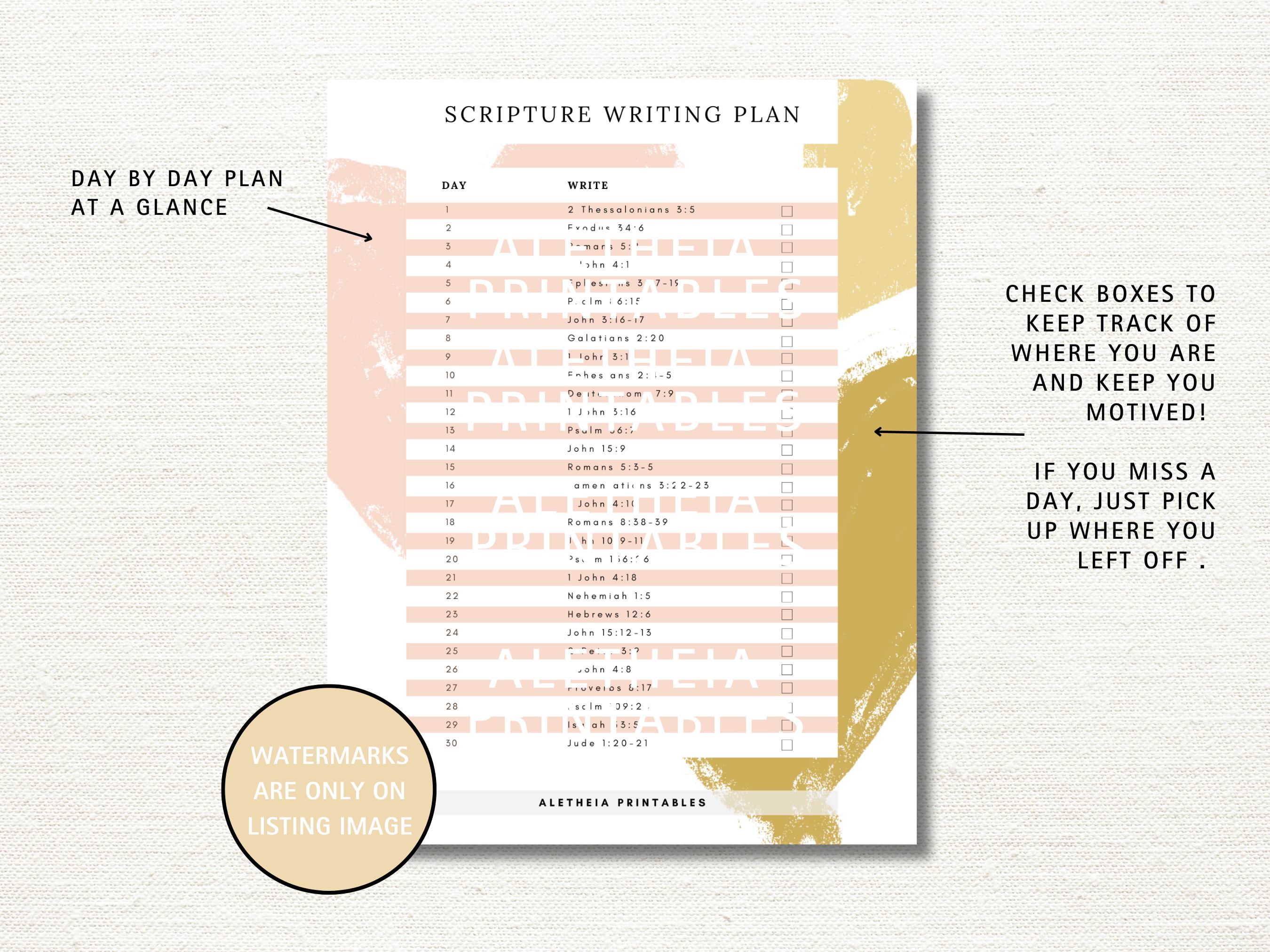 Loved by God Scripture Writing Plan: Bible Verse Journal (digital ...