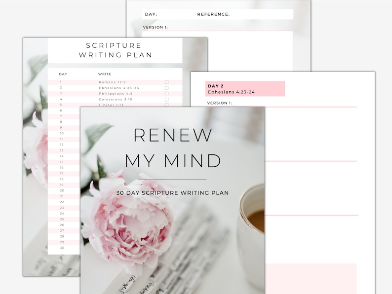 Renew My Mind Scripture Writing Plan Printable Write - Etsy