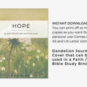 Hope Scripture Writing Plan Printable Bible Memory Verse - Etsy