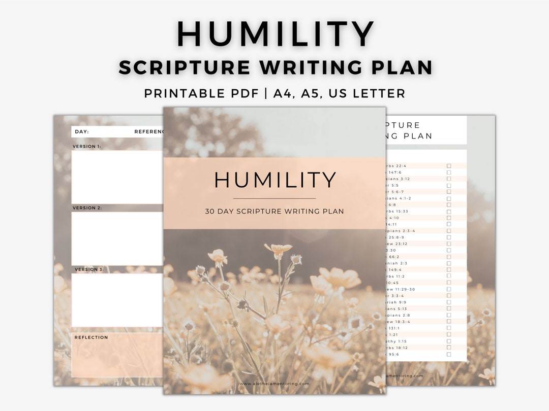 Humility Scripture Writing Plan Printable, Write the Bible, Bible ...