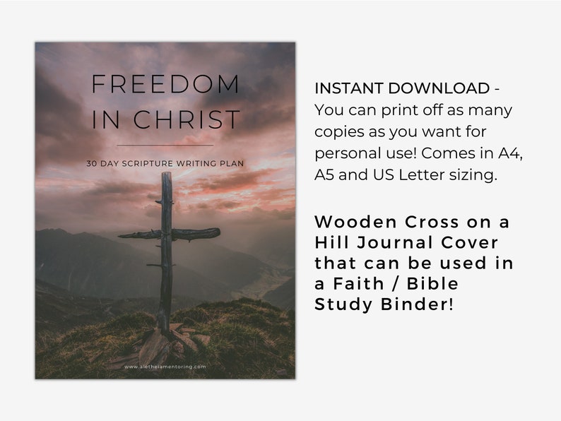 Freedom in Christ Scripture Writing Plan Printable, Bible Memory Verse ...