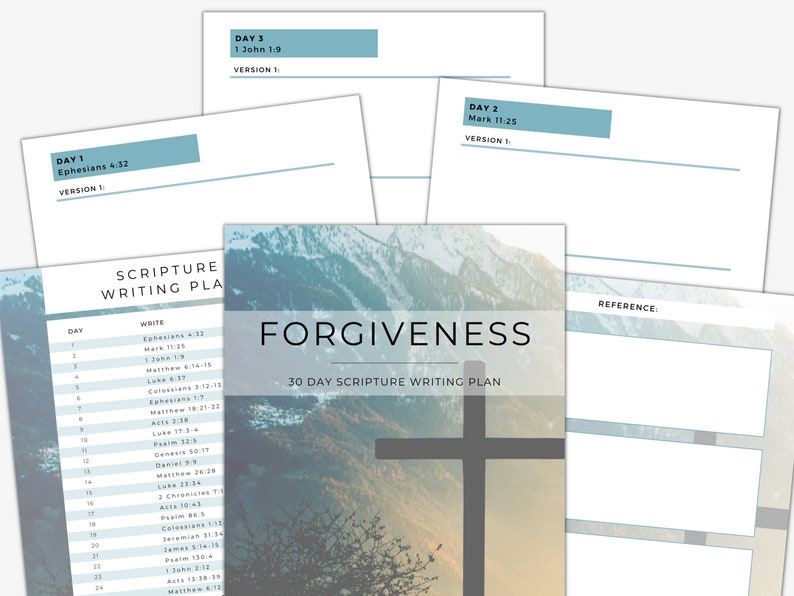 Forgiveness Scripture Writing Plan Printable Write God's - Etsy