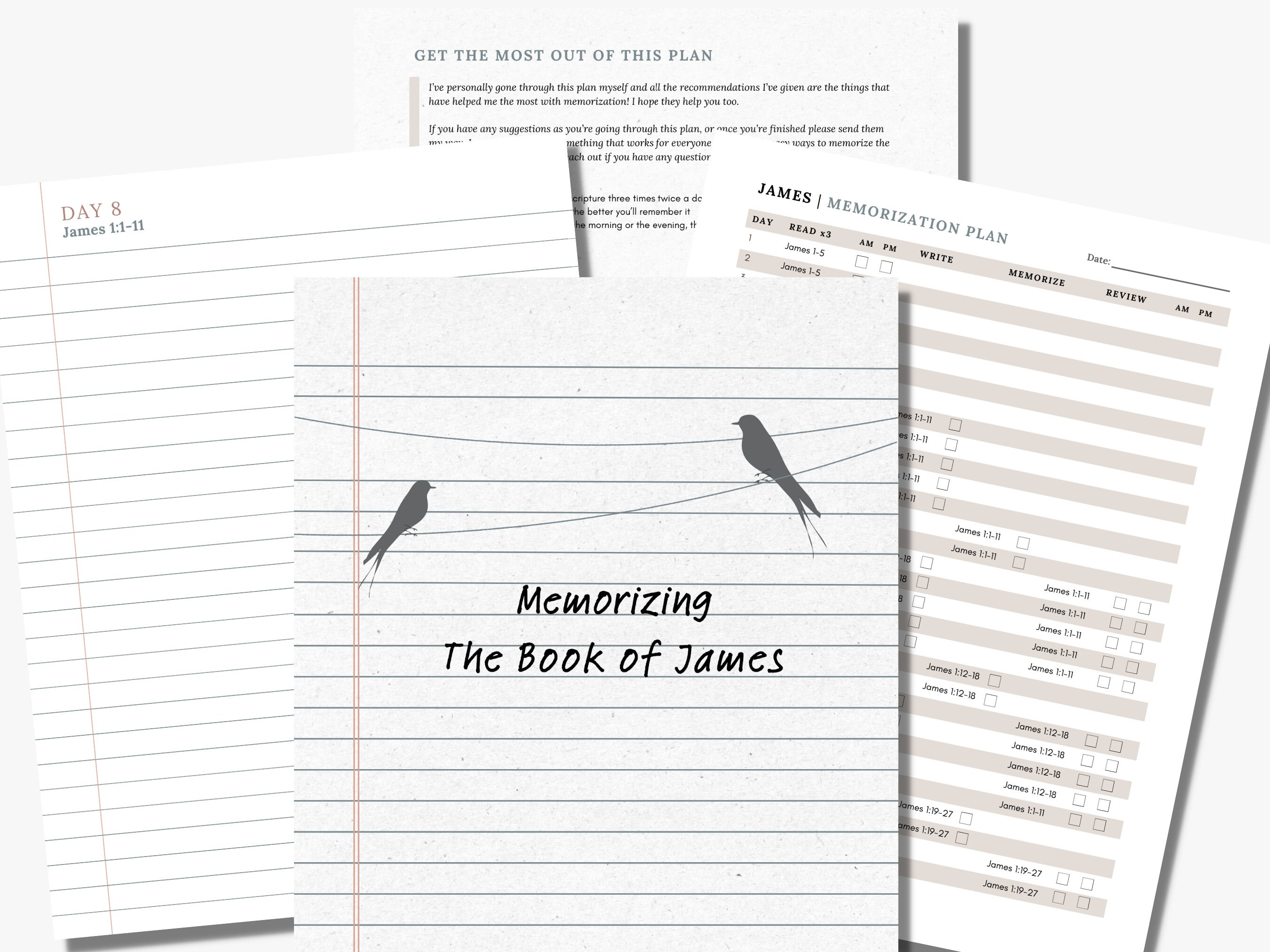 The Book of James Memory Plan Printable, Scripture Writing, Bible ...