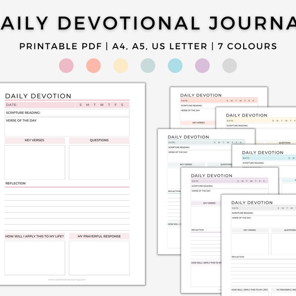 Printable Devotional - Etsy