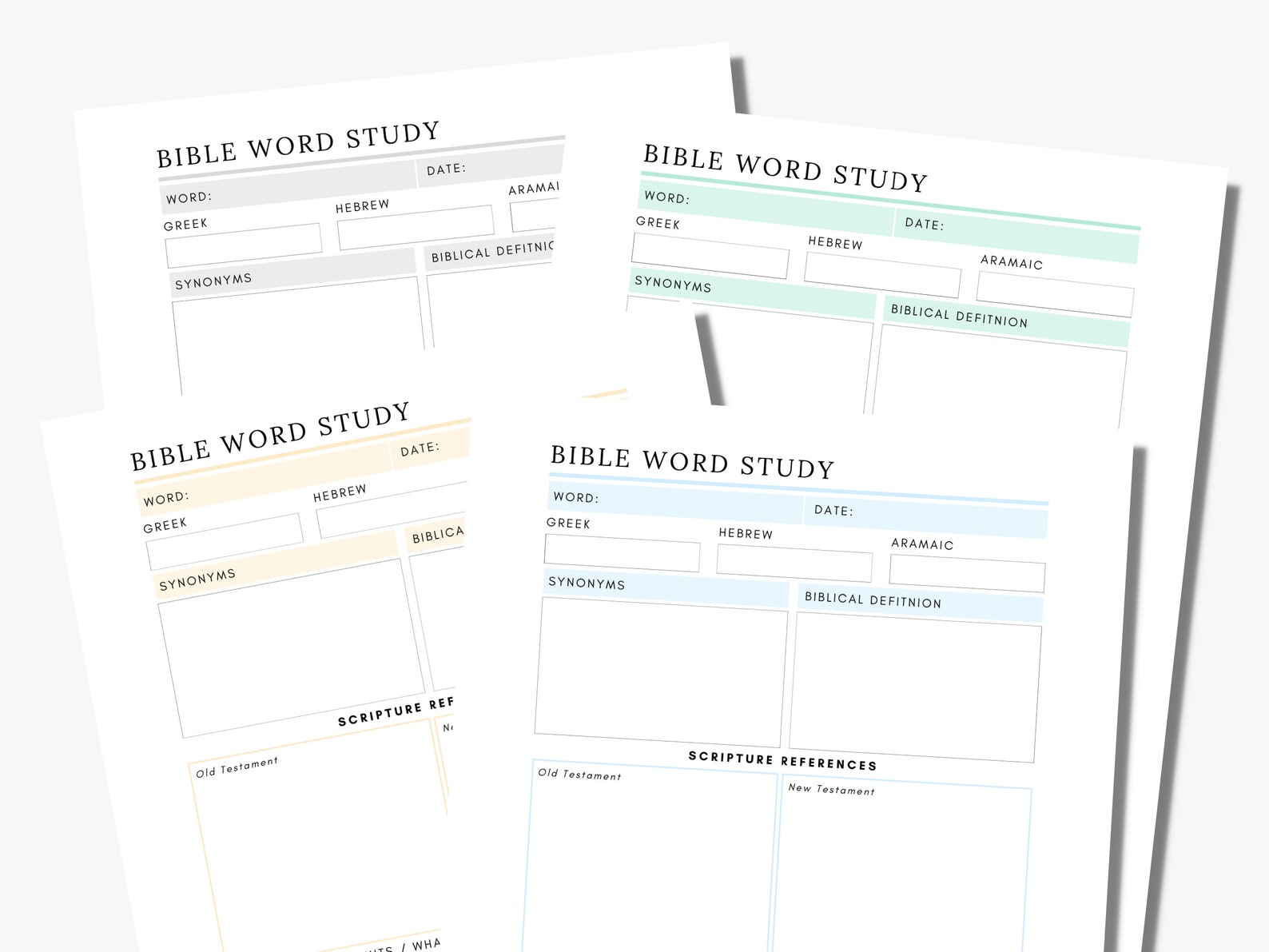 Bible Word Study Printable, Bible Study Resource, Scripture Study Notes ...