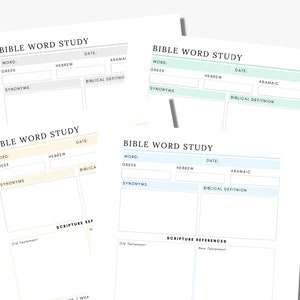 Bible Word Study Printable, Bible Study Resource, Scripture Study Notes ...