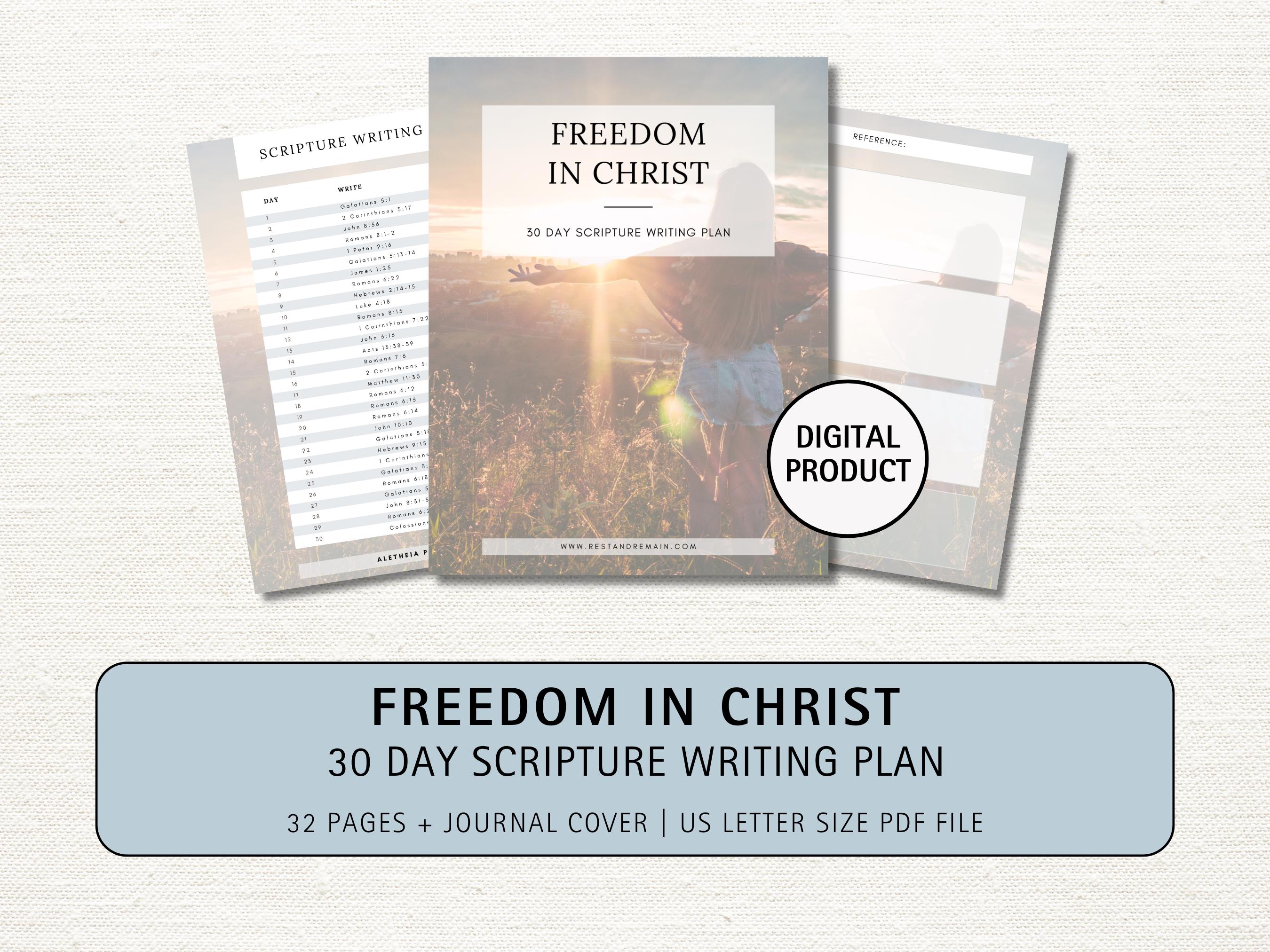 Freedom in Christ Scripture Writing Plan: 30-day Bible Study (digital ...