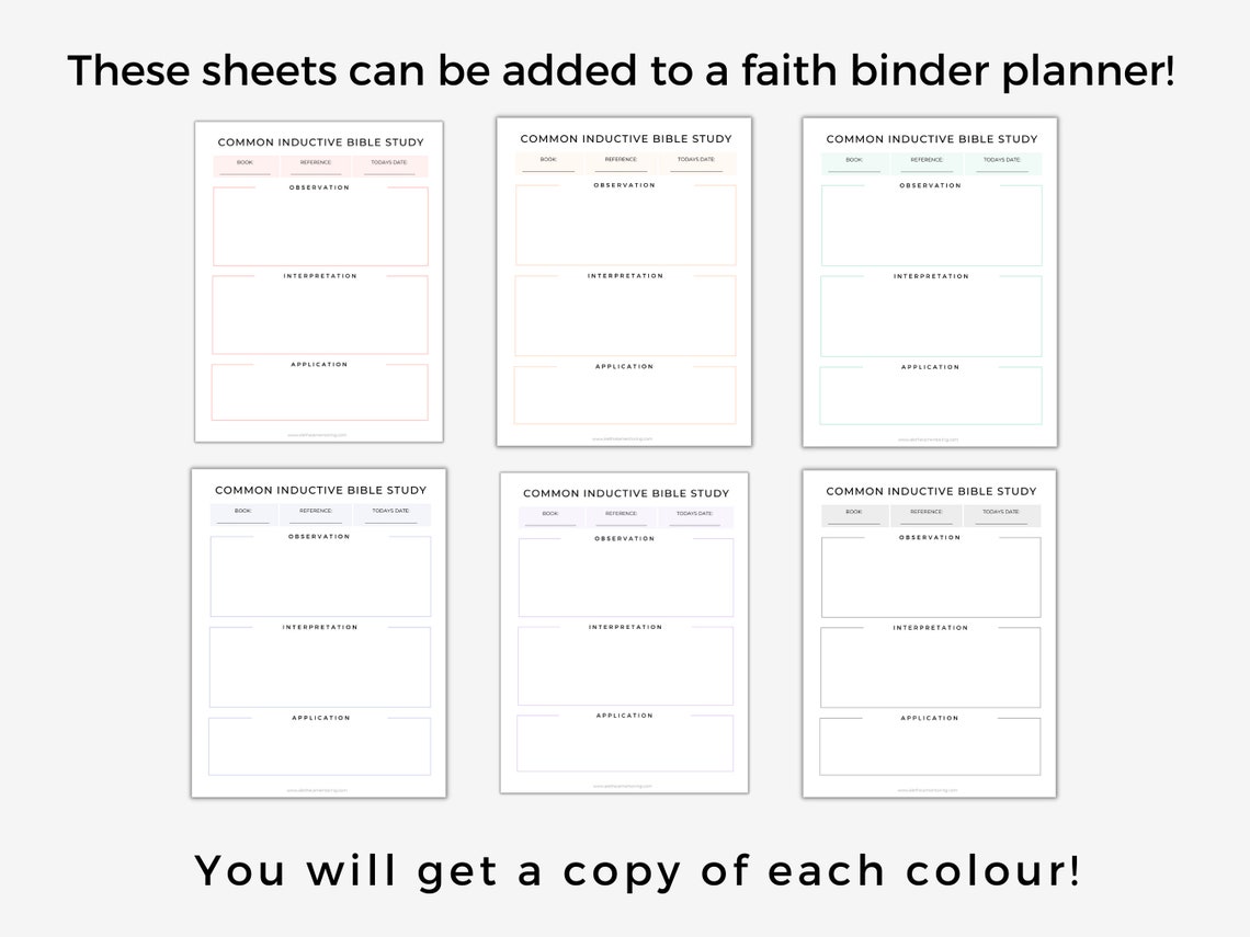 Printable Inductive Bible Study Worksheets, Guided Bible Journaling ...