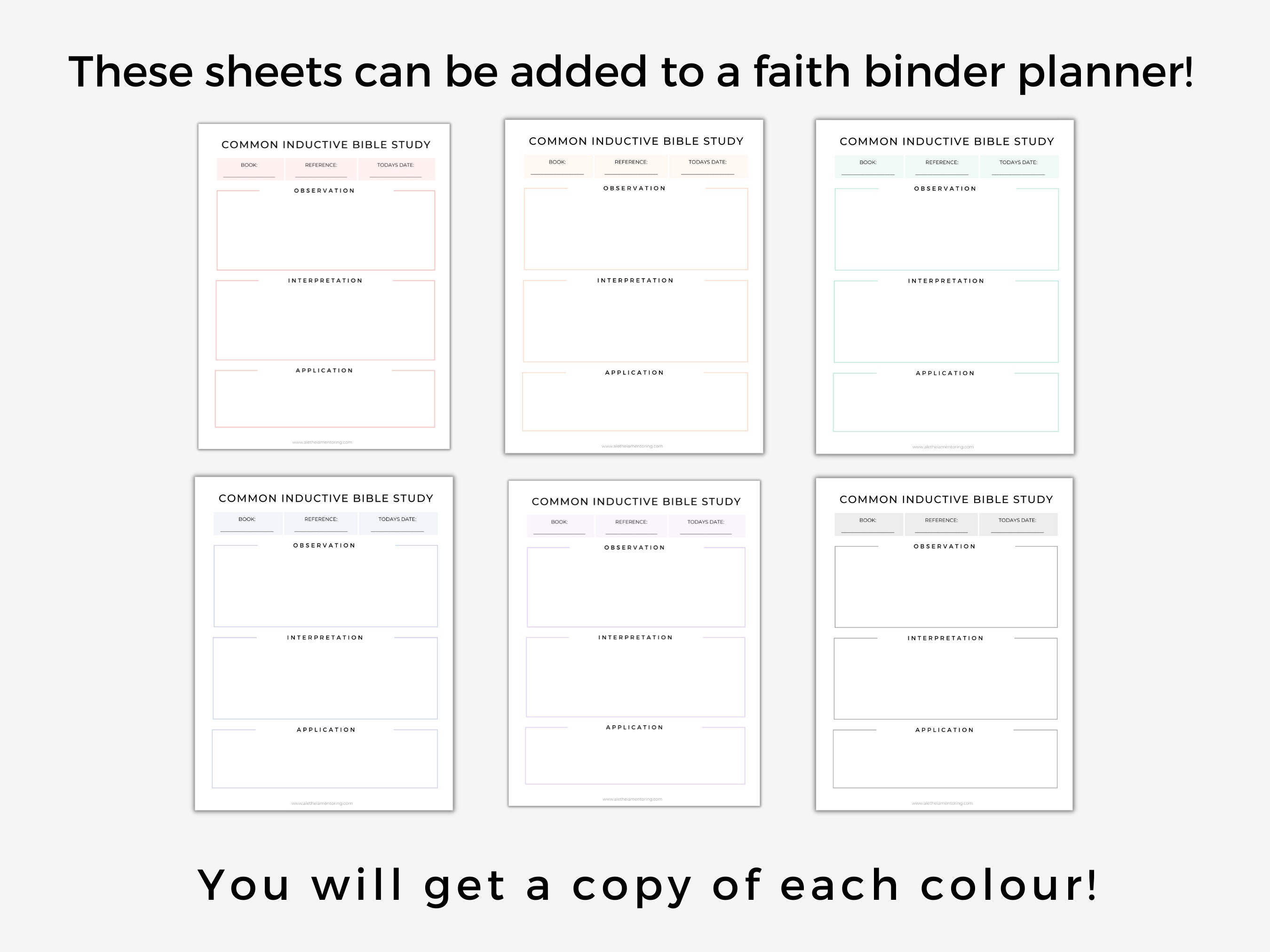 Printable Inductive Bible Study Worksheets, Guided Bible Journaling ...
