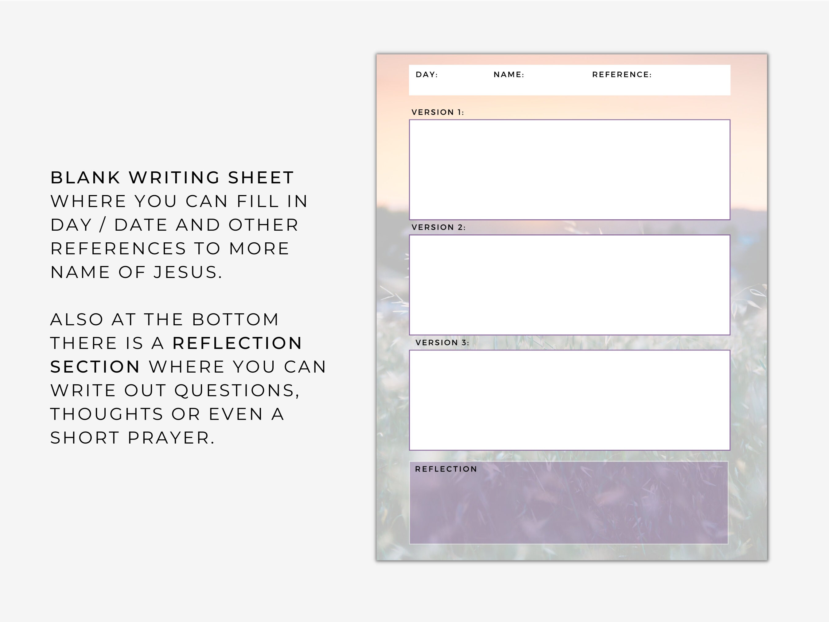 Names of Jesus Scripture Writing Plan Printable Bible Memory - Etsy