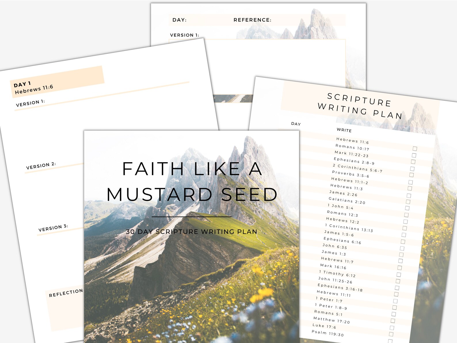 Faith Like a Mustard Seed Scripture Writing Plan Printable - Etsy