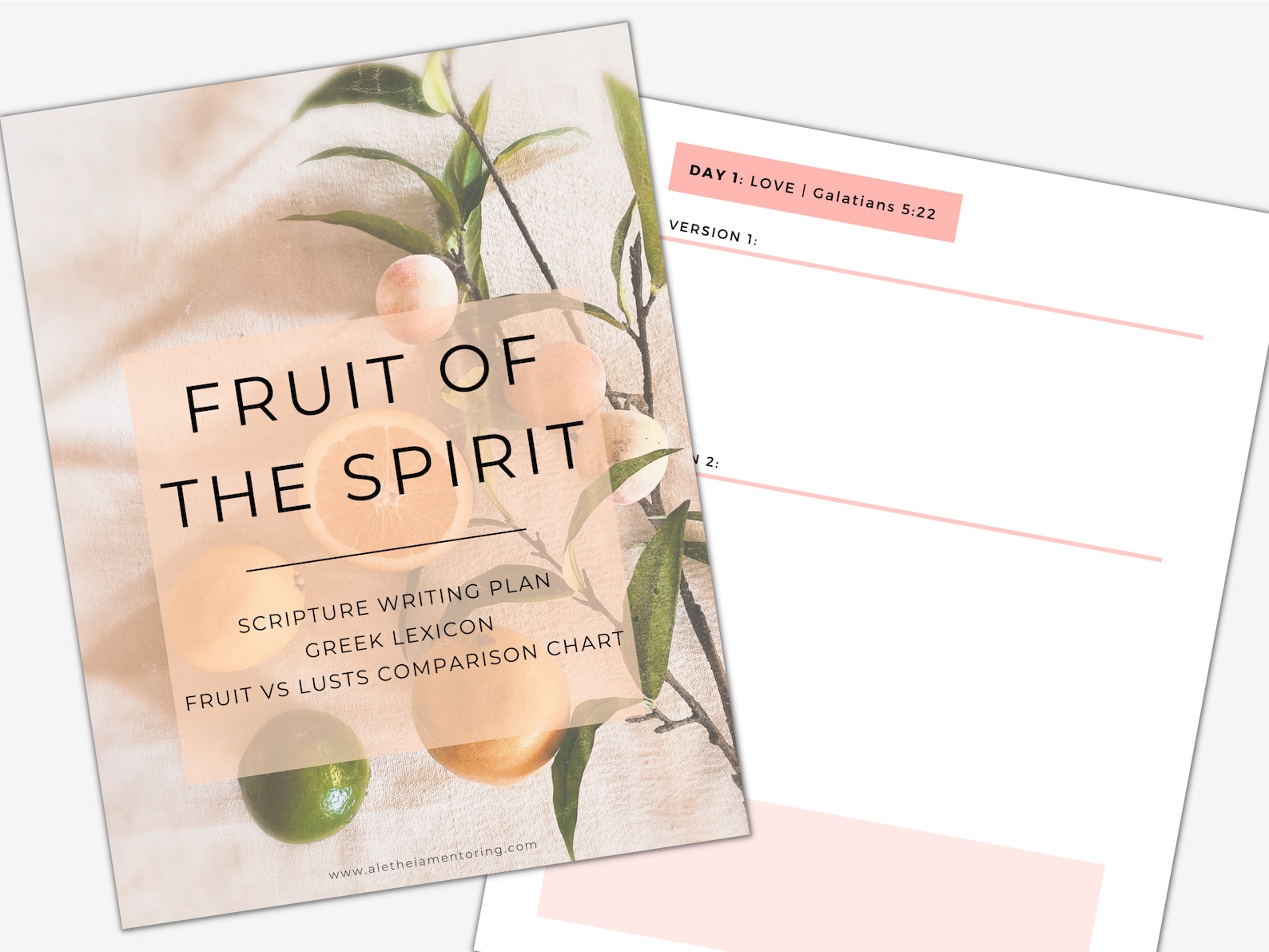 Fruit of the Spirit Scripture Writing Printable Bible Study - Etsy