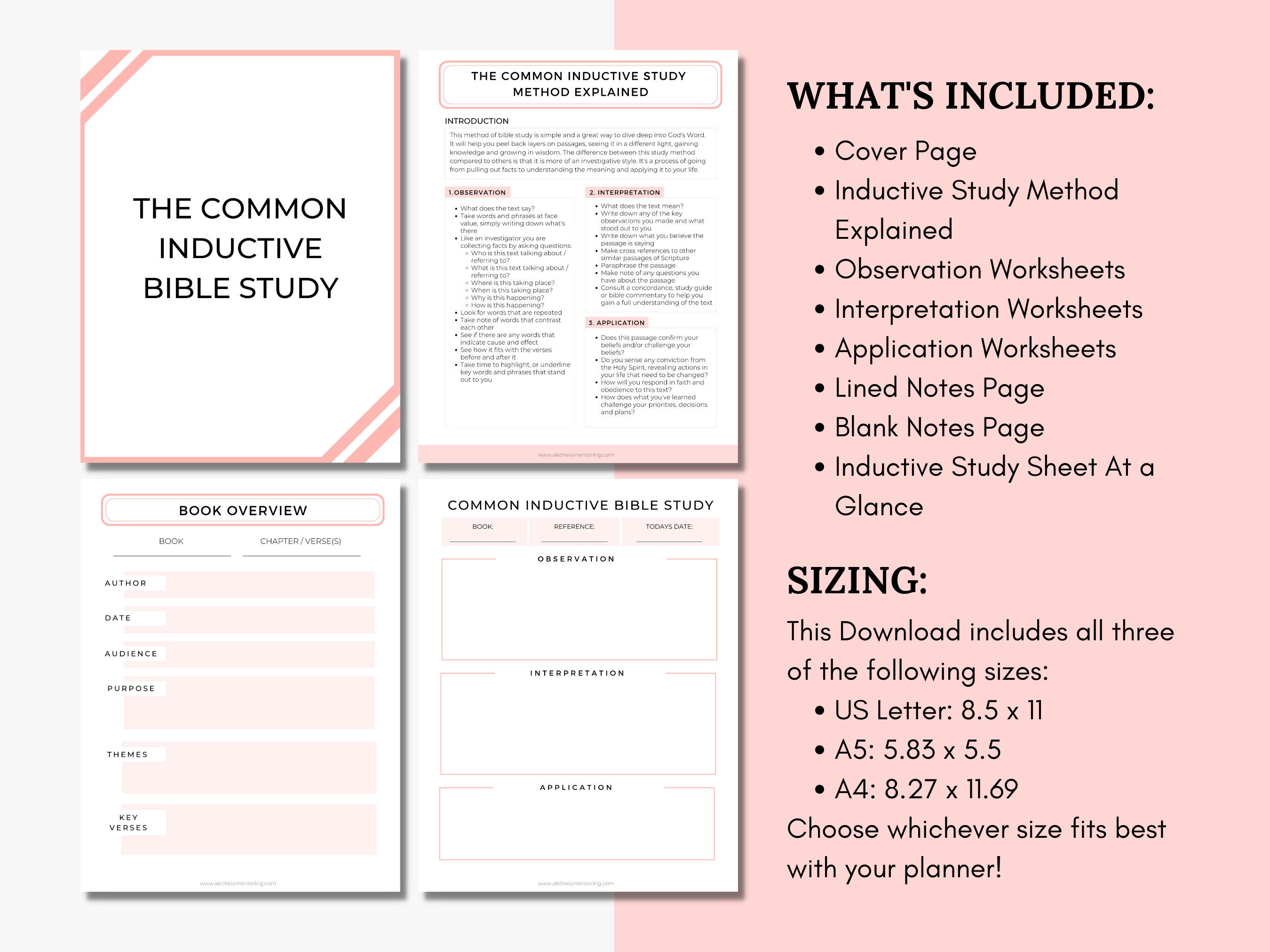 Common Inductive Bible Study Method Printable Guide to Study - Etsy UK