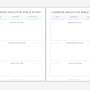 Printable Inductive Bible Study Worksheets, Guided Bible Journaling ...