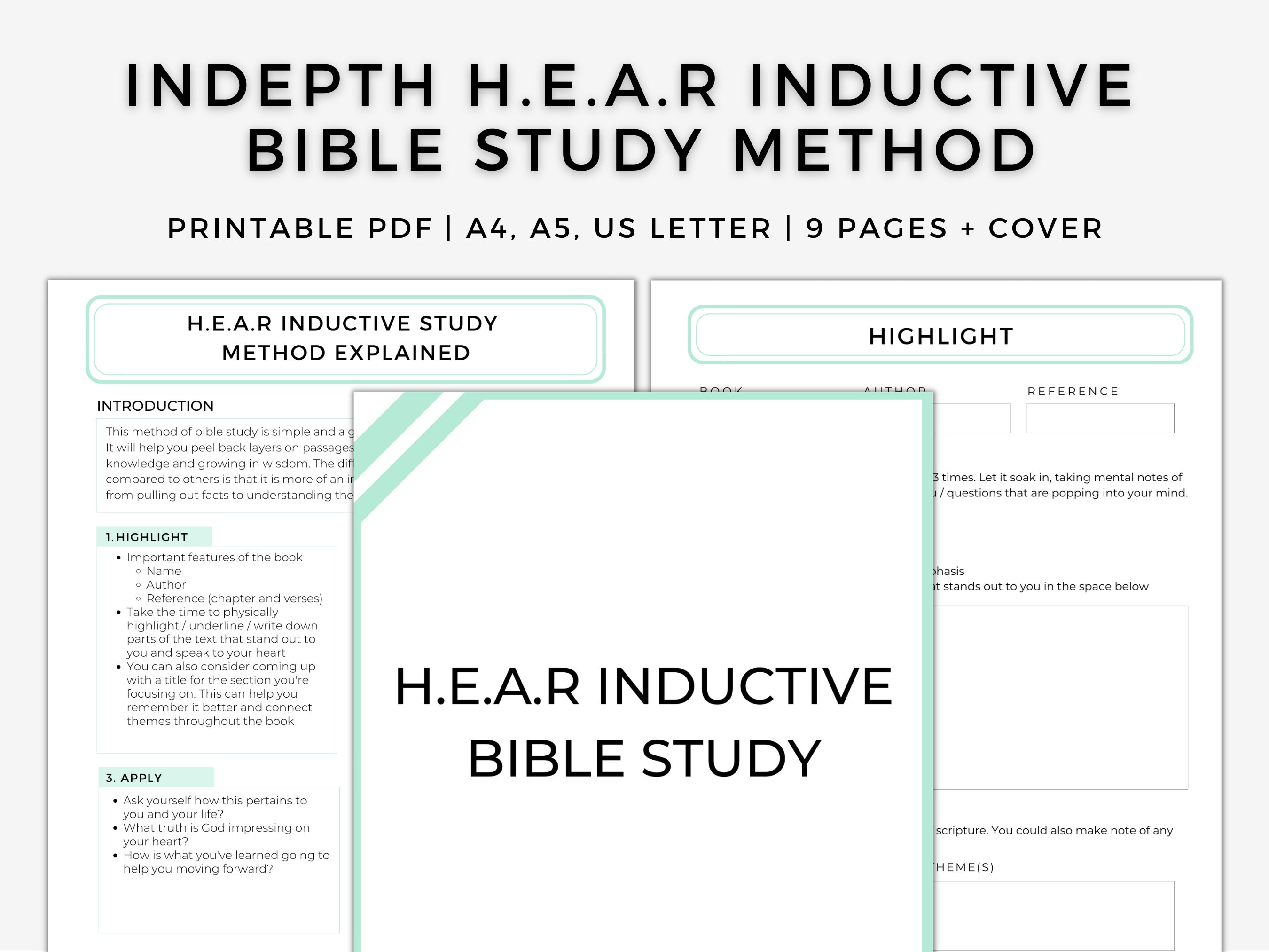 Inductive Bible Study Worksheet